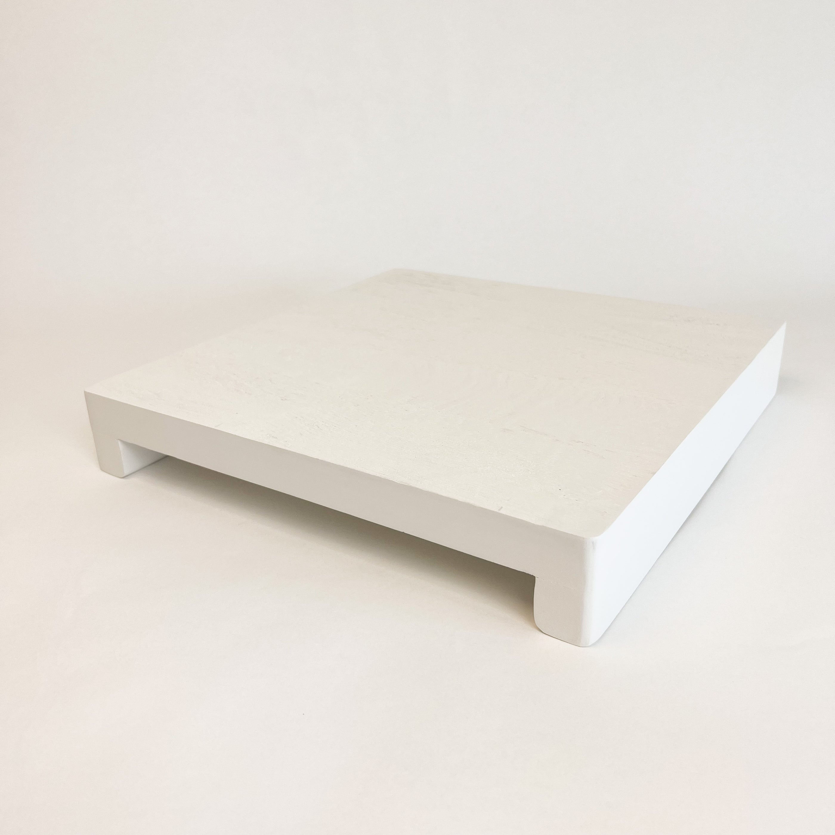 White Wood Serving Board/Risers– LINEN & SAND